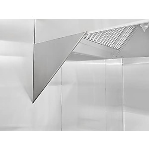 HOODMART 48” x 84” Metal Wall Panels, Set of 3 - High Quality Stainless Steel Sheet with Seams & End Caps, Back Splash Guard for Food Trucks, Restaurants, and Trailers