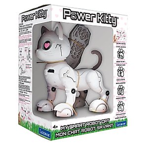 LEXiBOOK - Power Kitty® - Remote Control Robot Cat, Programmable Smart Robot, Light, Sound, White/Pink - KITTY01