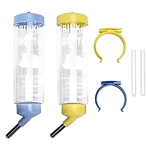 2PCS 8.45 oz No Drip Small Animal Water Bottle, BPA Free Best Water Bottle for Small Pet/Bunny/Ferret/Hamster/Guinea Pig/Rabbit