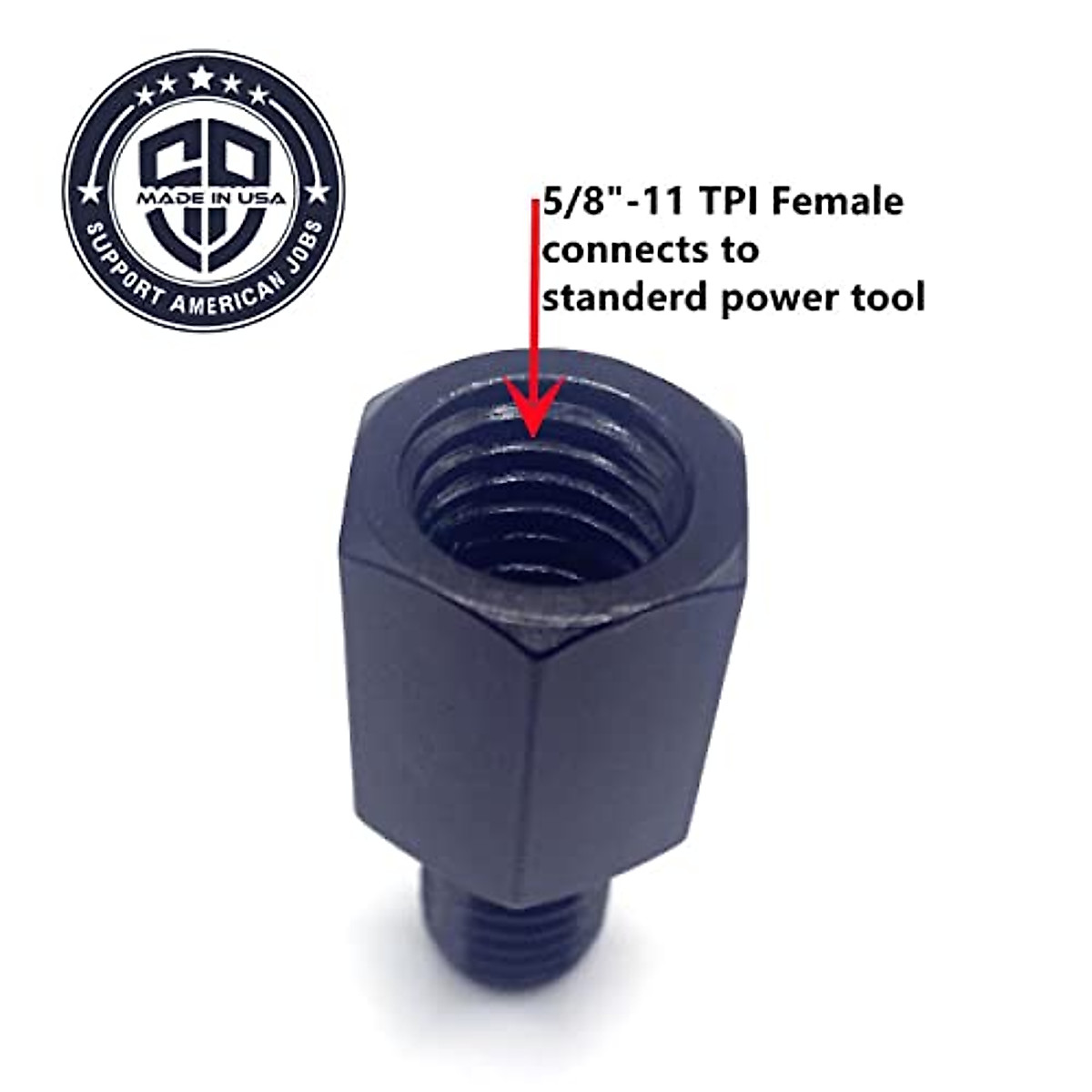 Angle Grinder Attachments Adapter 5/8" 11 Female to M14 Male for Water Cooling Hole (2)