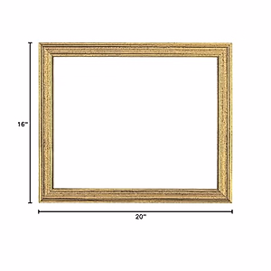 Museum Collection Piccadilly Artist Vintage Picture Frames - 16x20 Gold - Single Frame for 1/2" Canvas, Paper and Panels, Museum Quality Wooden Antique Frame, Does not Include Glass or Backing