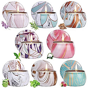 Mothers Day Gifts Mom Gifts Scented Candles Gift Set Pack of 8 x4.4 oz Aromatic Candle 100% Natural Soy Wax Candles Perfect Gifts for Home Office Date and Party