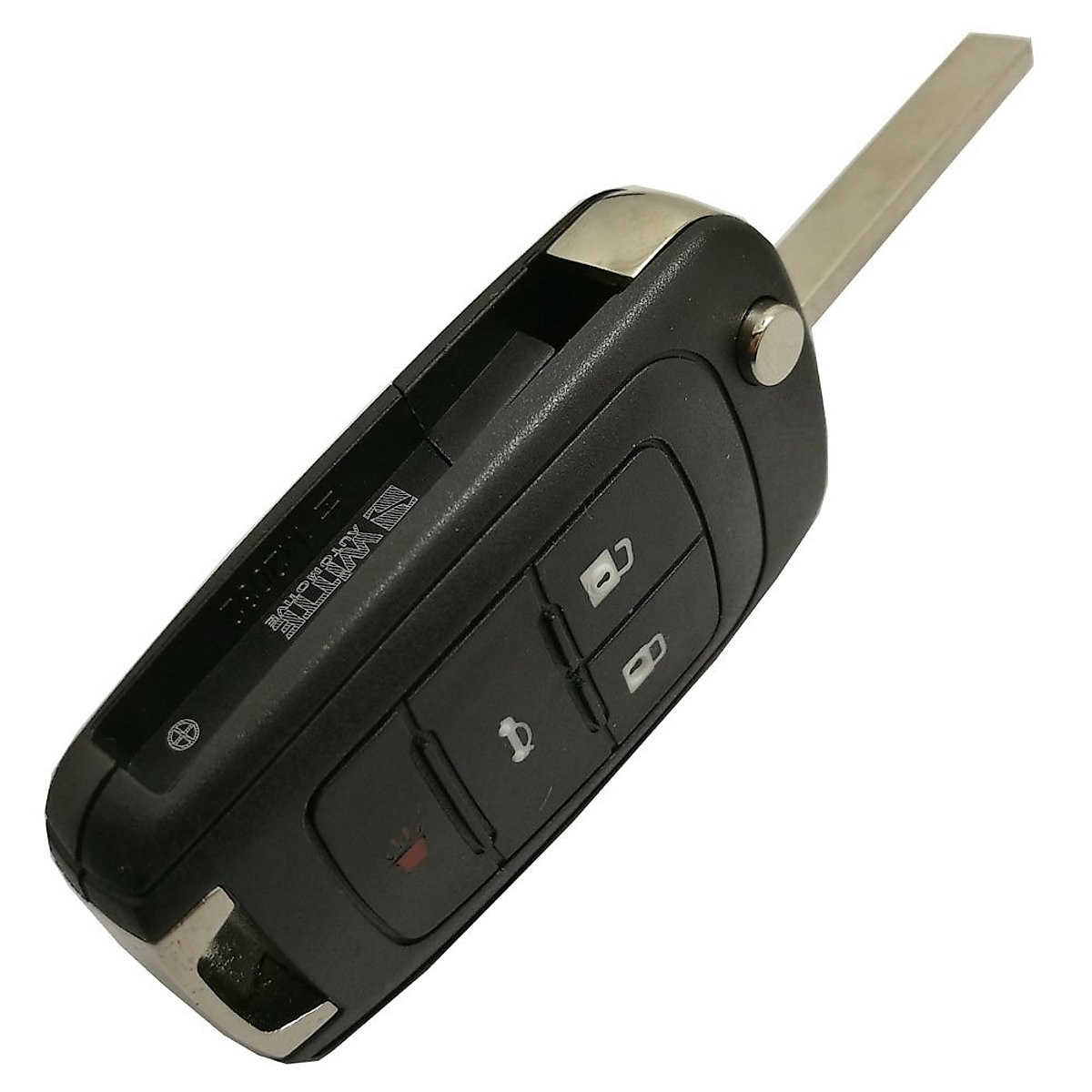 Replacement Key Fob Case Shell Fit for GM Chevrolet Chevy Flip Folding Key Shell Remote Key Case 4 Buttons