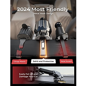 LISEN Phone Mount for Car Vent [Never Blocking] Universal Phone Holders for Your Car Hands Free Cell Phone Holder Car Mount Fits All Phones for iPhone 15 Pro Max Plus 14 13 12 Samsung Android Phones