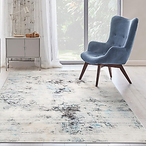 Cinknots Rugs Modern Soft Abstract Area Rugs for Living Room/Bedroom/Kitchen & Dining Room,Medium Pile Home Decor Carpet Floor Mat (Grey 9, 3' 11" x 5' 3" Rectangular)