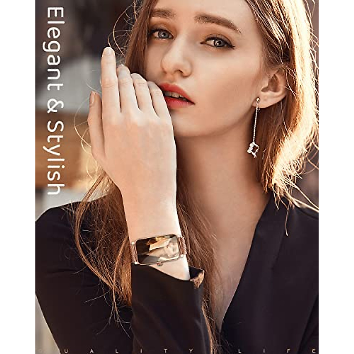 BOCLOUD Smart Watch, Smart Watches for Women Men, iPhone Android Smart Watch with Blood Oxygen/Heart Rate/Sleep Monitor, IP68 Waterproof Fitness Tracker with 12 Sport Modes(Gold)