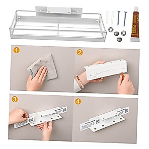 CHILDWEET Pull Drawer Cabinet The Bathroom Basket for Steel Organizer Heavy Sliding Slide Under Clo Kitchen Sink Shelf Storage Home Duty Out White Rack Metal Organizers Pantry Shelves