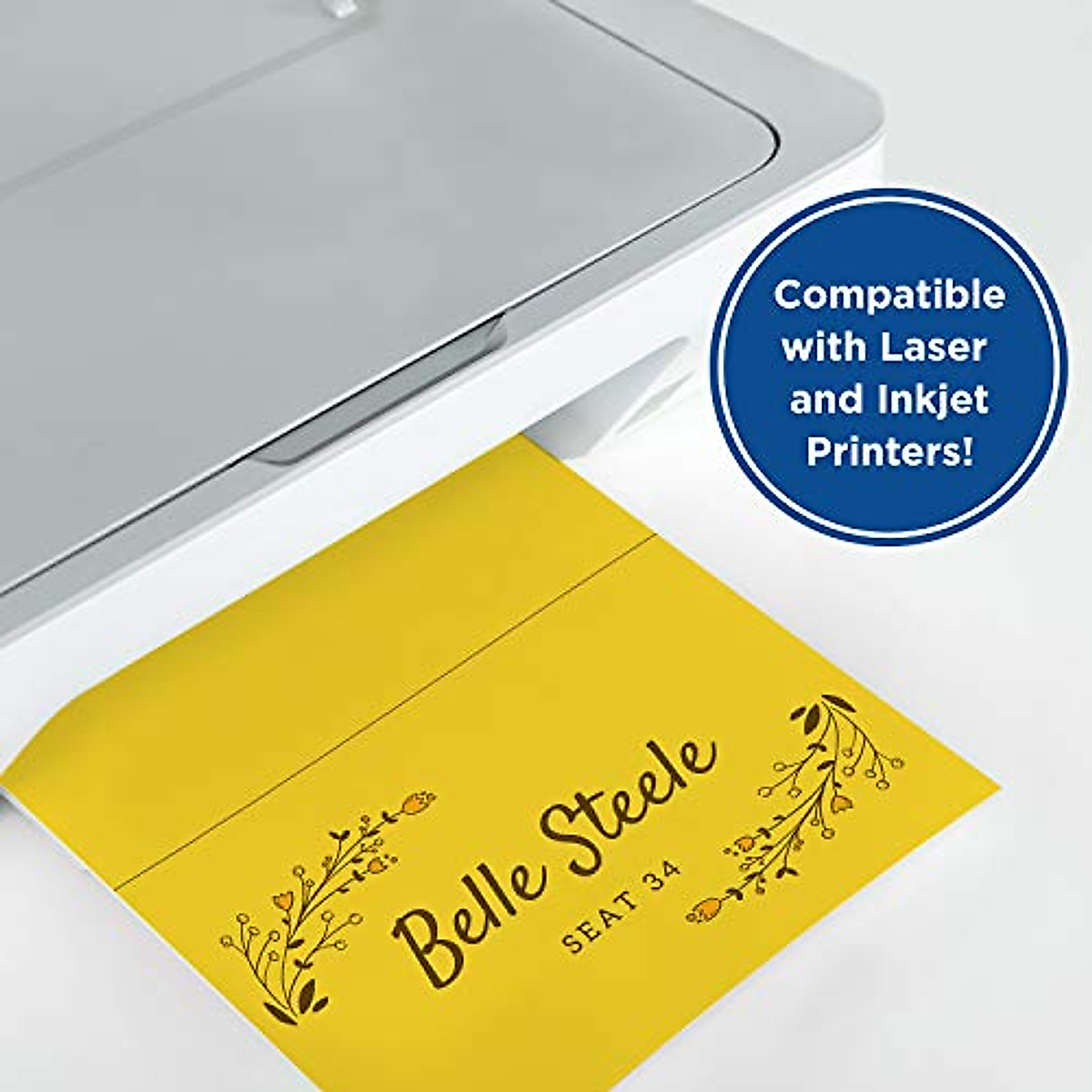 Printworks Floral Cardstock, Heavyweight, Solid Core, 8.5” x 11”, 200 Sheets (00602)