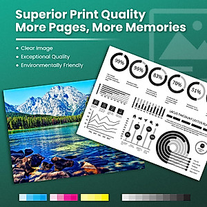 GREENBOX Remanufactured 56 57 High-Yield Ink Cartridge Replacement for HP 56 57 C6656AN C6657A for Deskjet 5650 5550 5150 Photosmart 7350 7260 7450 7550 7760 PSC 2210 Printer (1 Black 1 Tri-Color)