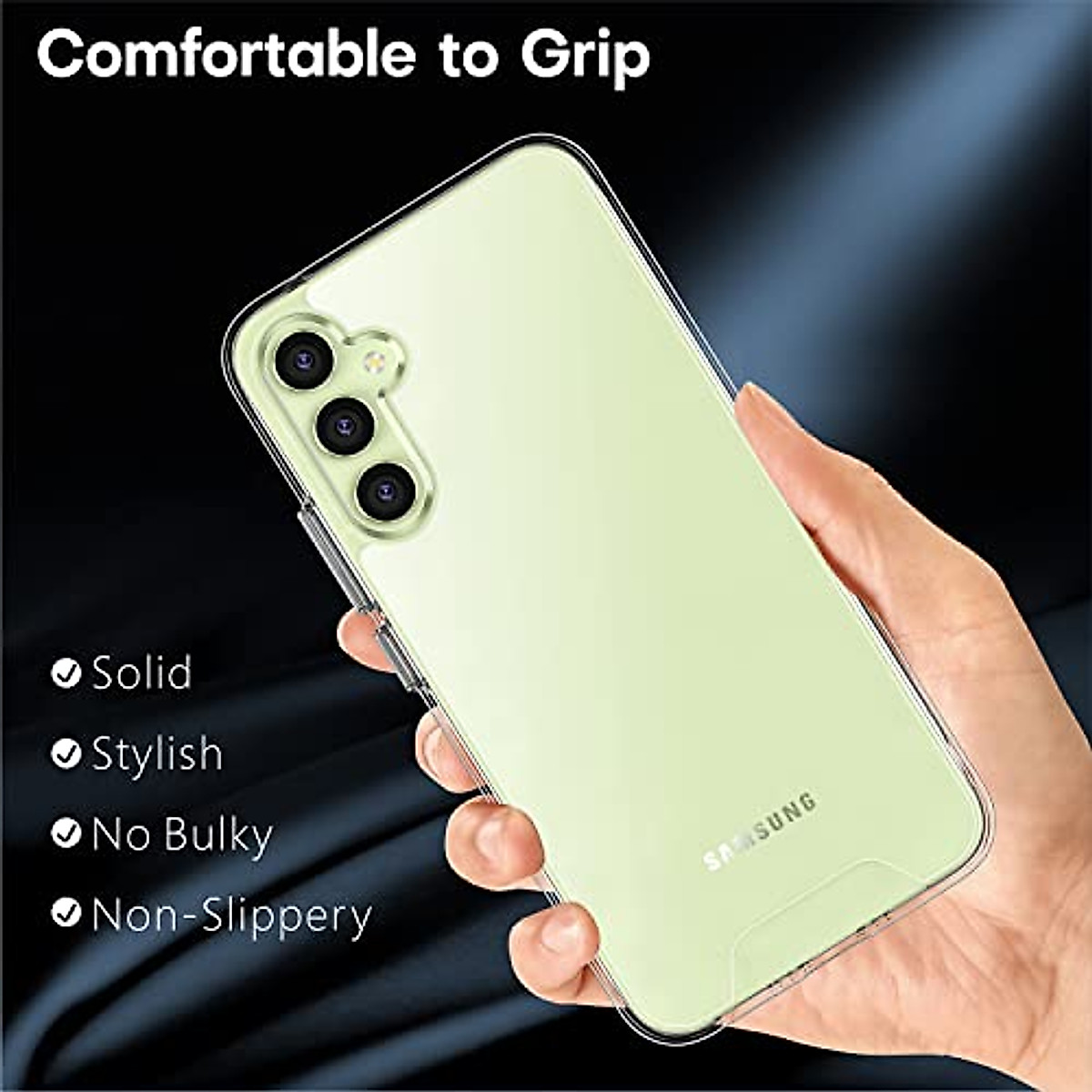 Rayboen Case for Samsung Galaxy A54 5G, Crystal Clear Designed Shockproof Protection Phone Case, Transparent Hybrid Sleek Light Durable Cover for Samsung Galaxy A54 5G