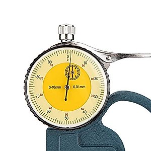 Digital Thickness Gauge Meter Paper Metal Card High Precision Pointer Display Caliper Electronic Micrometer Measuring Tool 0-0.4''(0-10mm)