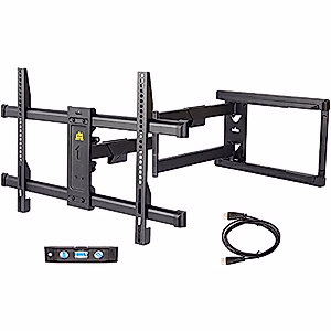FORGING MOUNT Long Extension TV Mount Corner Wall Mount TV Bracket Full Motion with 30 inch Long Arm for Corner/Flat Installation fits 37 to 75" Flat/Curve TVs, VESA 600x400mm Holds up to 99lbs