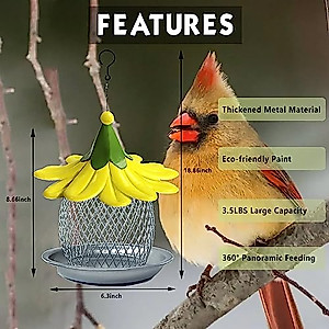 Hummingbird Feeder for Outdoors Hanging, Hanging & Window Two-Mode Horizontal Hummingbird Feeder Tube, with Perch for Standing and Drinking, 12 Feeding Ports, Leak & Bee Proof (Flower Bird Feeder)