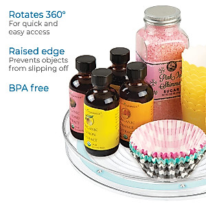 iDesign Linus Turntable, Clear