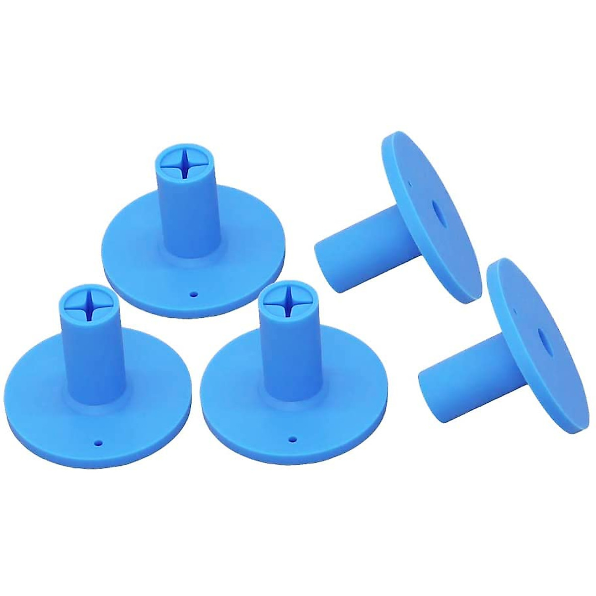 QHALEN Golf Rubber Tee Holder Set for Golf Driving Range Tee Practice Tool Pack of 5 (Blue)