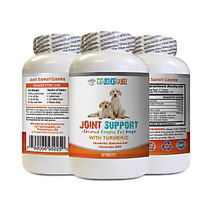MY LUCKY PETS LLC Dog Joint Powder Supplement - Joint Health for Dogs - with Turmeric MSM and More - Support Healthy Cartilage - Dog msm glucosamine chondroitin - 60 Tablets (1 Bottle)