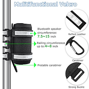 EDUPLINK Large Portable Speaker Mount, Shockproof Wireless Speakers Holder, Adjustable Long Strap for Most Speakers Compatible JBL, Sony, Bose for Golf Cart Bike UTV Wakeboard (Luminous)