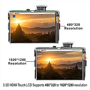 OSOYOO LCD Touch Screen 3.5" HDMI Display Monitor TFT for Raspberry Pi 3 2 Model B Audio Output with Stylus Pen
