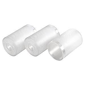 GoldSwift 3 Pack White Linen Glass Lamp Shade Replacement Globe & Covers for Light Fixtures, 6" Tall, 4" Diameter, 1-5/8 inch Fitter, Cylinder Glass Shade for Chandelier Pendant Wall Sconces