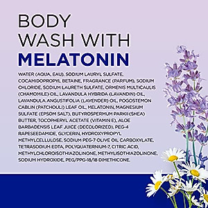 Dr Teal's Body Wash with Pure Epsom Salt, Sleep Blend with Melatonin, Lavender & Chamomile Essential Oils, 24 fl oz (Pack of 4)