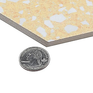 SomerTile FCD10VCYW Venice Hex Yellow 8-5/8" x 9-7/8" Porcelain Floor and Wall Tile