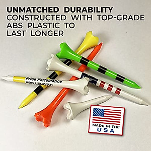 3-1/4" Pride Performance Golf Tees, Stars and Stripes, 100 Count