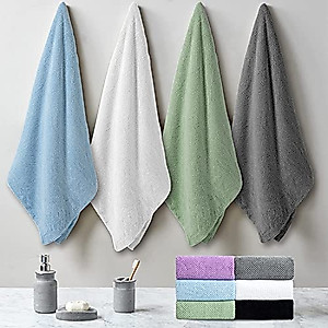 Dark Gray Hand Towels Set 2 Pack-16“x31”,Ultra Soft Microfibers Bathroom Towel Set Highly Absorbent Quick Dry Luxury Premium Towel Lightweight Durable Hand Towel Collection for Hotel Spa Gym Kitchen
