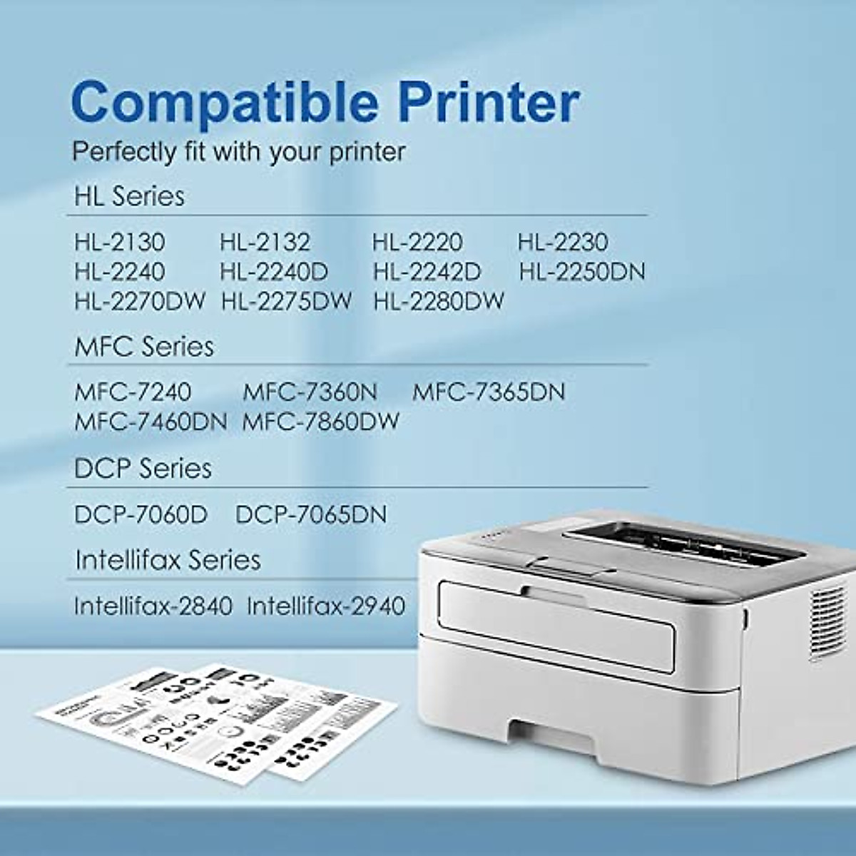 XZMHX TN420 TN450 TN-420 TN-450 Replacement Toner Cartridge Compatible for Brother HL-2280DW HL-2240 HL-2242D HL-2270DW MFC-7360N MFC-7860DW DCP-7060D DCP-7065DN Intellifax 2840 2940 (2 Pack)