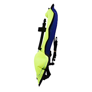 Scuba Choice Youth Kids Snorkel Vest Neon Yellow/Blue with Name Box