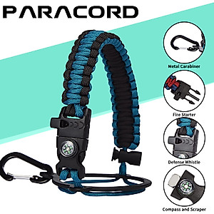 1 Gallon Water Bottle Stainless Steel - 128oz Insulated Flask with Sleeve Strap, Big Water Jug with Straw & Spout Lid, Gym Camping Gallon Water Bottle w/ Paracord Handle, protective Boot