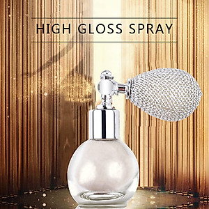 Highlighter Powder Spray, Glitter Spray Nude Pink Glitter Body Face Hair High Gloss Spray Shimmer Sparkle Powder Body Glitter Spray, for Women Hair Nails Makeup Party