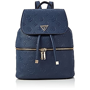 GUESS womens Helaina Flap Backpack, Navy, one size US