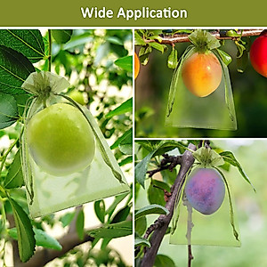 YQL 100Pcs 4"x6" Fruit Protection Bags,Fruit Netting Bags,Garden Netting Bags with Drawstring for Protecting Fruits and Vegetables