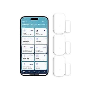 Aqara Door and Window Sensor, Requires Aqara Hub, Not Support Hubs from Other Brands, Zigbee Connection, Wireless Mini Contact Sensor, Compatible with Apple HomeKit, Alexa, Works with IFTTT (3 Pack)
