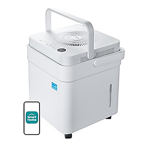 Midea Cube 50 Pint Dehumidifier for Basement and Rooms at Home for up to 4,500 Sq. Ft., Smart Control, Works with Alexa (White), Drain Hose Included, ENERGY STAR Most Efficient 2023