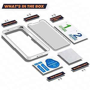 Mkeke Compatible with iPhone 12 Screen Protector, Tempered Glass Screen Protector for iphone 12 Pro 6.1 inch [3-Pack]