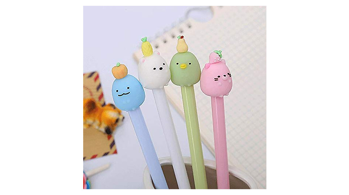 Cute Erasable Blue Gel Pens - 24 Pack for Kids and Students