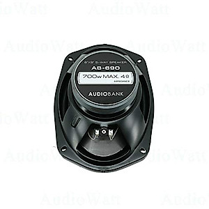 Audiobank 2X AB-690 6"x9" 1400 Total Power Handling Watts 5-Way Car Audio Stereo Coaxial Speakers Frequency Response: 45-20,000 Hz MidRange Injection Cone Woofer