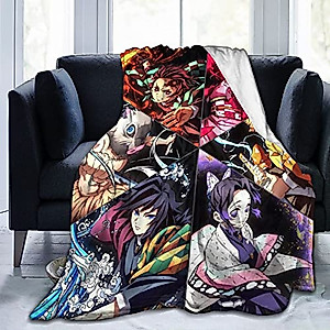 Anime Blanket Flannel Fleece Warm Soft Throw Blanket for Couch Sofa Bed Living Room for Adults Children Kids 50"X40"