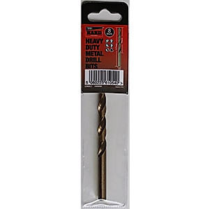 TTP HARD drills Bit 8mm 1 X Metric Drill Bit Cobalt for Drilling Harder Metals Stainless Chrome Aluminum Cast Iron