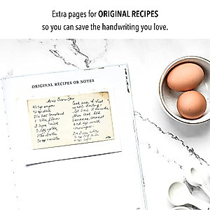 DUNCAN & STONE PAPER CO. Family Recipe Book & Keepsake Journal (160 Pages) – Blank Cookbooks for Family Recipes - Hardcover Recipe Scrapbook - Wife/Mom/Grandmas Recipe Book