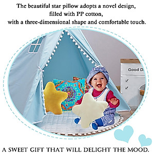 zhidiloveyou Star Pillow Plush White, Stuffed Star Shaped Pillow Cute Toy for Kids 15.7 inch