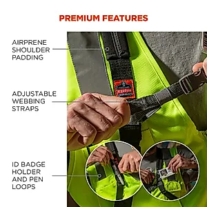 Ergodyne Squids 3138 Barcode Scanner Padded Harness, Tethering Lanyard for Bar Code Scanners, Breakaway Design Large