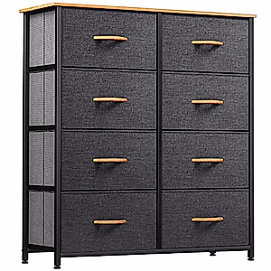 YITAHOME Dresser with 8 Drawers - Fabric Storage Tower, Organizer Unit for Bedroom, Living Room, Hallway, Closets & Nursery - Sturdy Steel Frame, Wooden Top & Easy Pull Fabric Bins