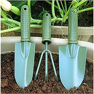 Ansellf Gardening Plant Shovel Pot 3 Pieces Small Gardening Tools Seed Handheld Shovel Rake Spade