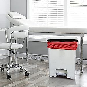 Biohazard Bags –10-Gallon Heavy-Duty Biohazard Garbage Bags – 50-Pcs Biohazard Waste Disposal Bags – Thick and Durable Trash Bags for Safety Waste Disposal – Medical-Grade Waste Bags