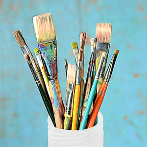 FUNSUEI 6 PCS Extendable Plastic Paint Brush Case, Watercolor Brush Storage Case, Paint Brush Holder Tube, Long Paintbrush Holder Organizer for Drawing Tools and Makeup Brushes, 8.5-14.96 Inches Long