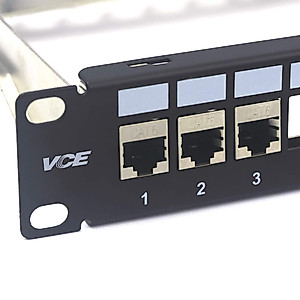 VCE RJ45 Cat6 Shielded in-line Coupler 25-Pack, Cat 6 Female to Female Keystone Jack 8P8C Cat5e Modular Connector with Keystone Latch