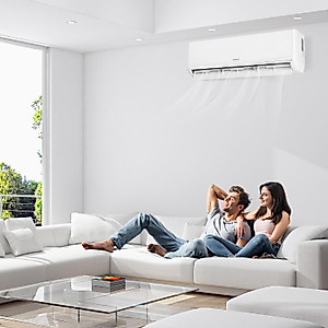 ROVSUN 12,000 BTU WIFI Enabled 23 SEER Mini Split AC/Heating System with Inverter, 230V Ductless Split System Air Conditioner w/Pre-Charged Condenser, Heat Pump & Installation Kit, Works with Alexa