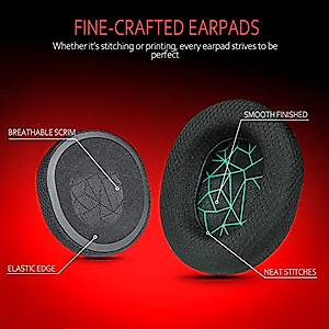 Krone Kalpasmos Steelseries Arctis 7 Replacement Earpads, Fabric Replacement Earpads Ear fit SteelSeries Arctis Wirelss Arctis 1, Pro, 3, 5, 7, 7+, 7p, 7X, 9, Prime All Models Wireless Headset, Green